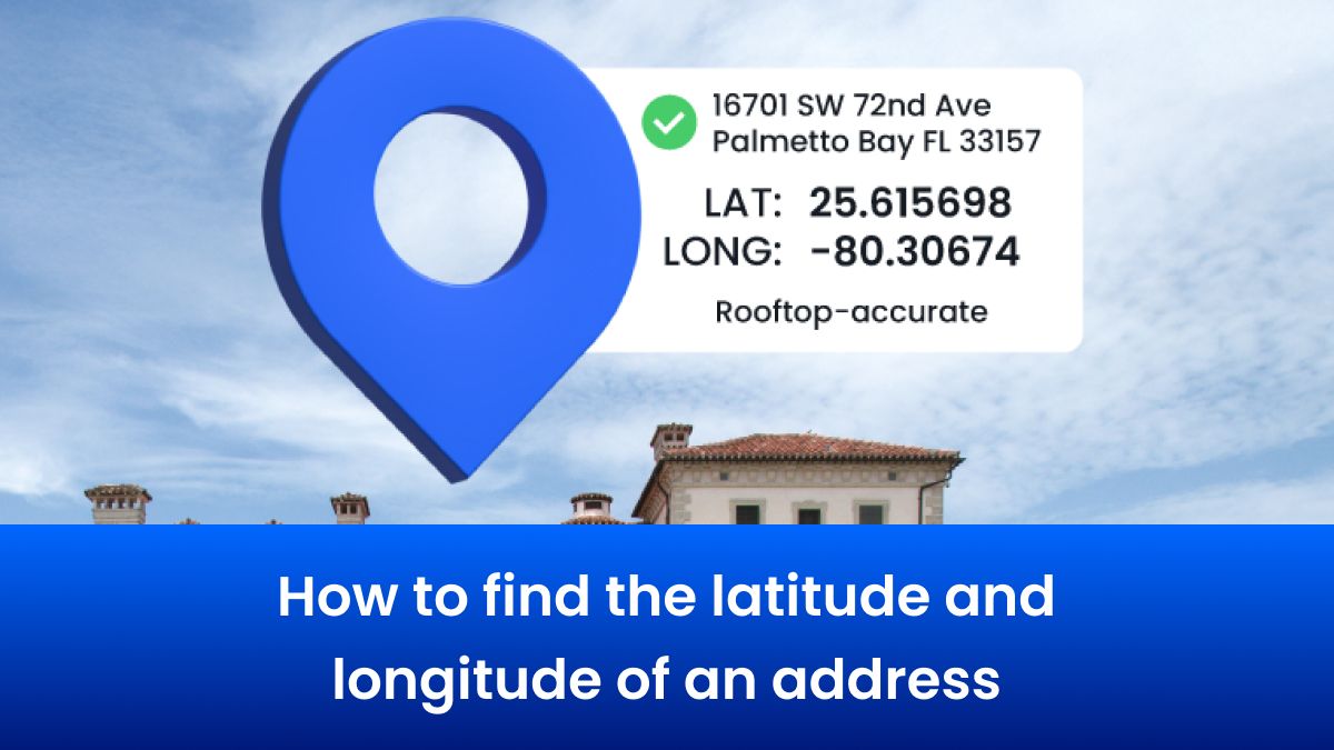 How to find latitude and longitude of an address