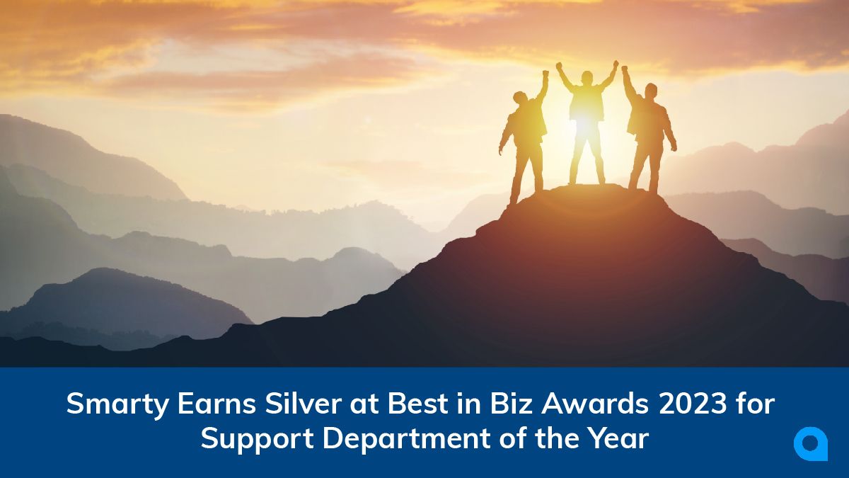 Smarty™ earns silver at Best in Biz Awards 2023 for Support Department ...